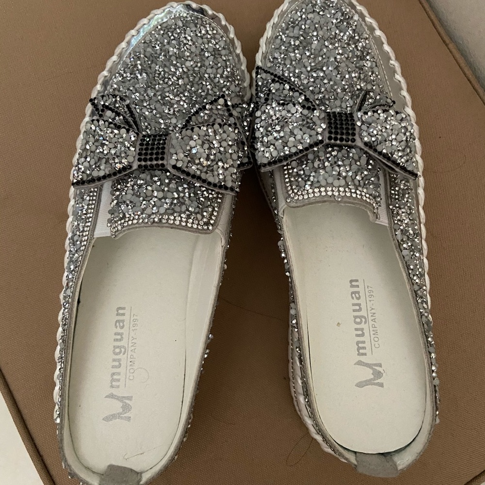 Silver Sparkle Shoes - Gem